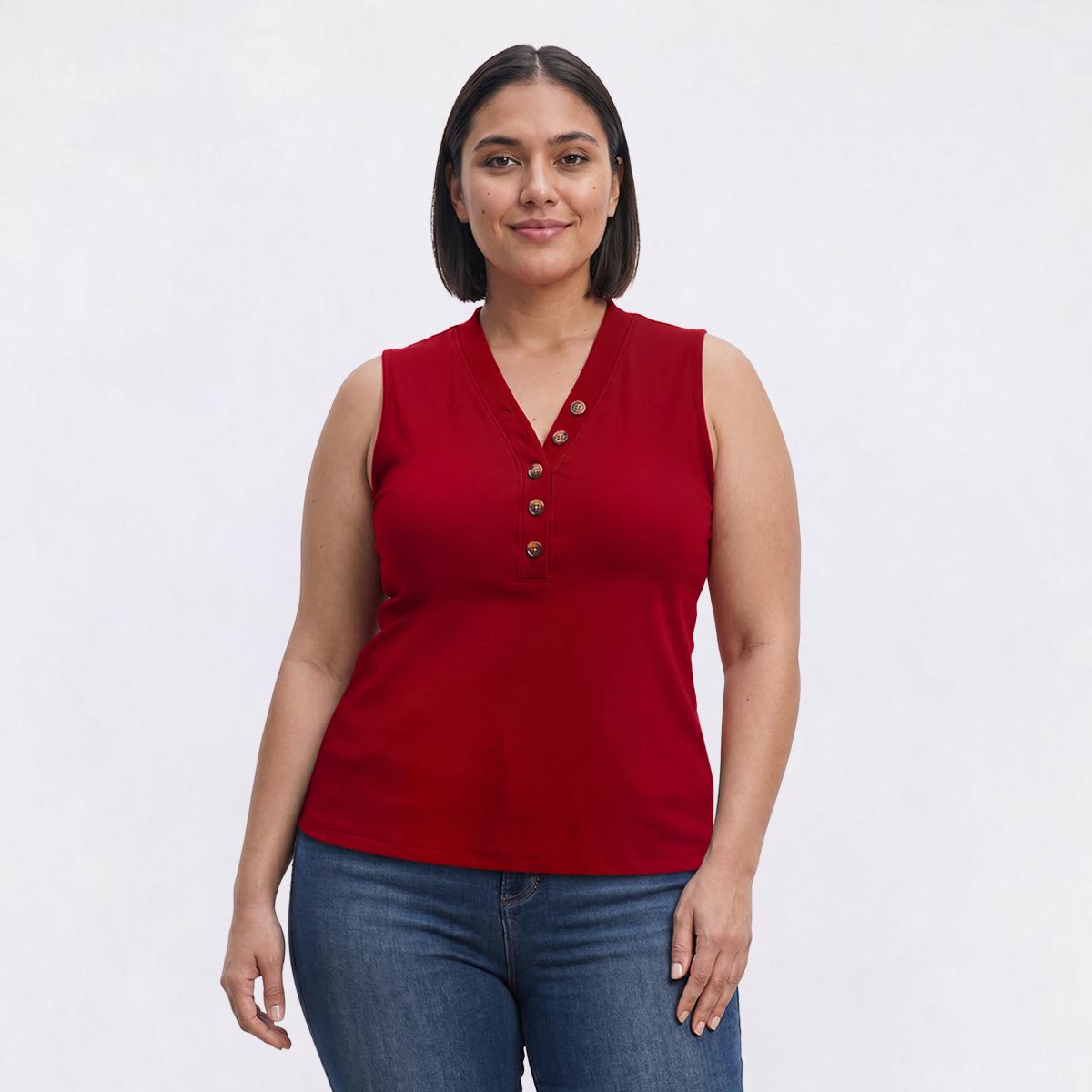 Click here for Plus Size Architect(R) Ribbed Button Front Henley... prices